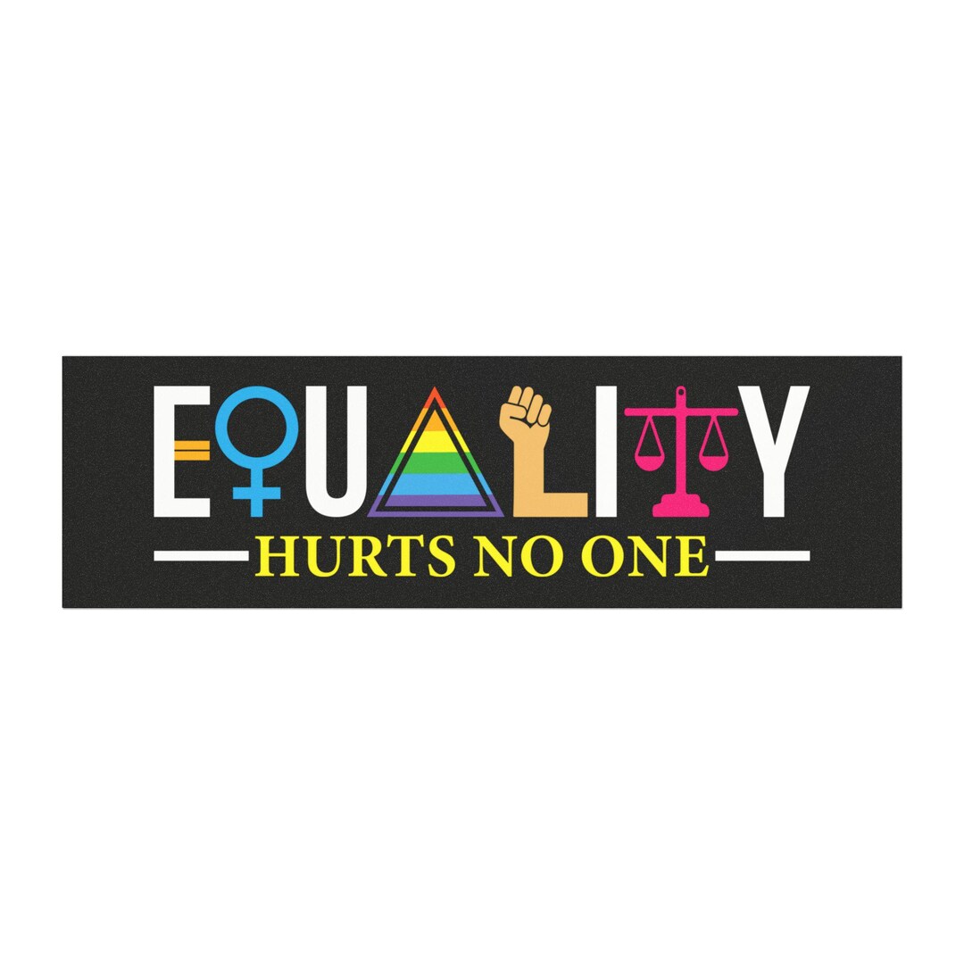 Car Magnet Equality Hurts No One Car Decal LGBTQ Magnet Feminist Magnet ...