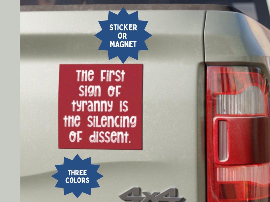 Anti-fascism Anti-tyranny Square Stickers or Magnet | No Kings Bumper ...