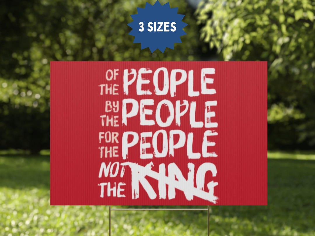 No Kings Yard Protest Sign: Anti-trump Anti-fascism Sign - Etsy