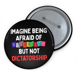 Pro-diversity Anti-fascism Pin: DEI Support Button - Etsy