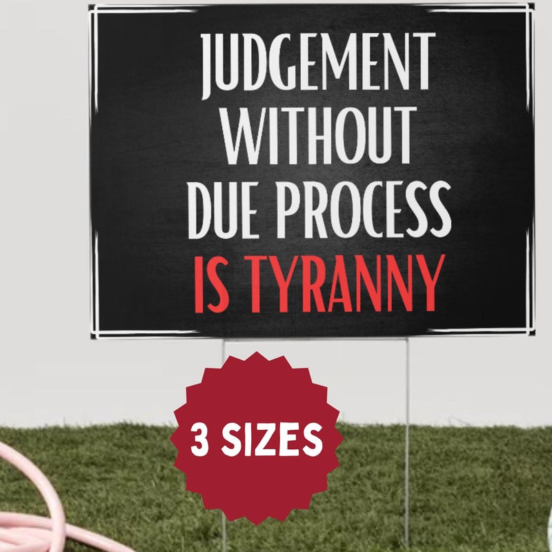 Due Process Protest Sign - Etsy