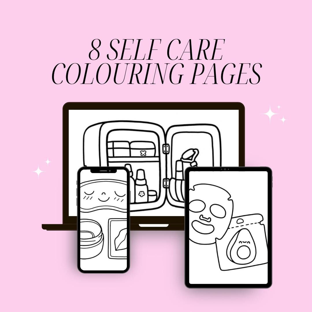 8-page Self-care Colouring Book | Mindfulness & Relaxation Printable - Etsy