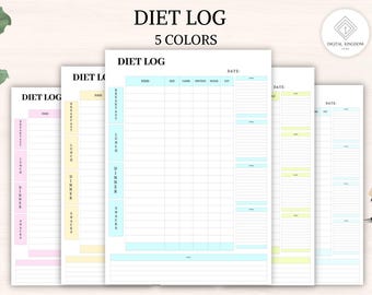 Printable Weekly Calorie Tracker, Meal Management, Health and Fitness ...