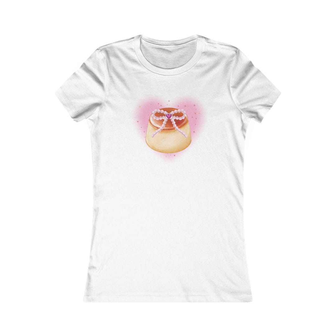 Kawaii Coquette Flan Tee | Cutecore Aesthetic Tshirt | Kawaii Pudding ...