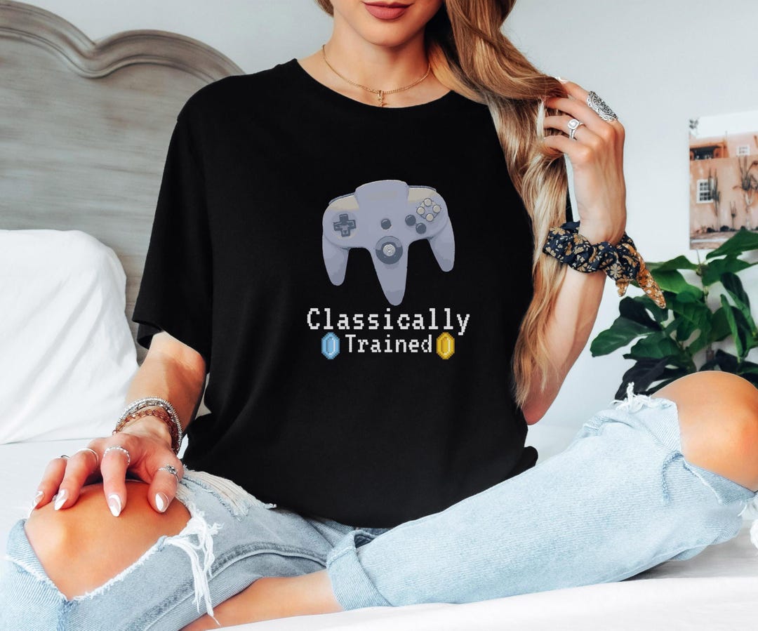 Classically Trained Tee, Cool Gaming Controller Tshirt, Retro Gamer ...