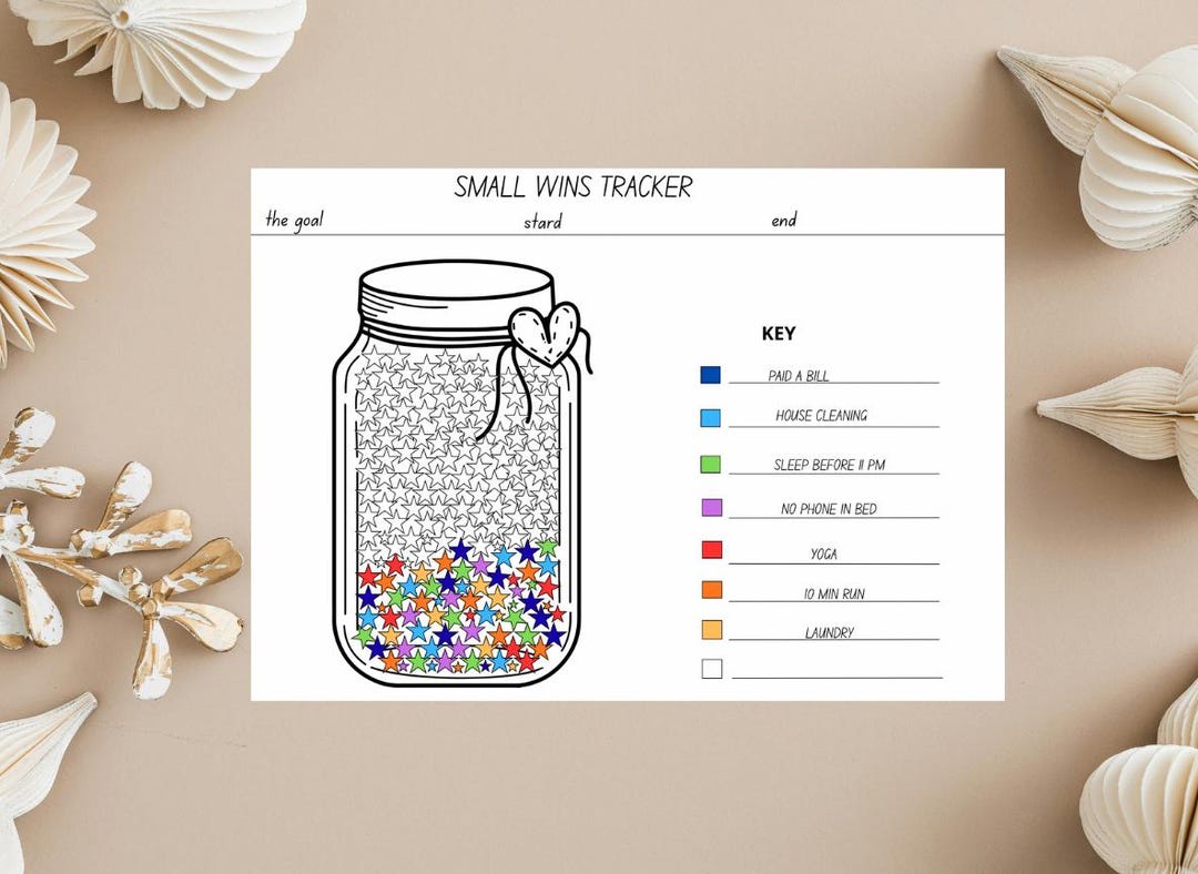 Small Wins Tracker Printable | Daily Motivation Habit Tracker ...