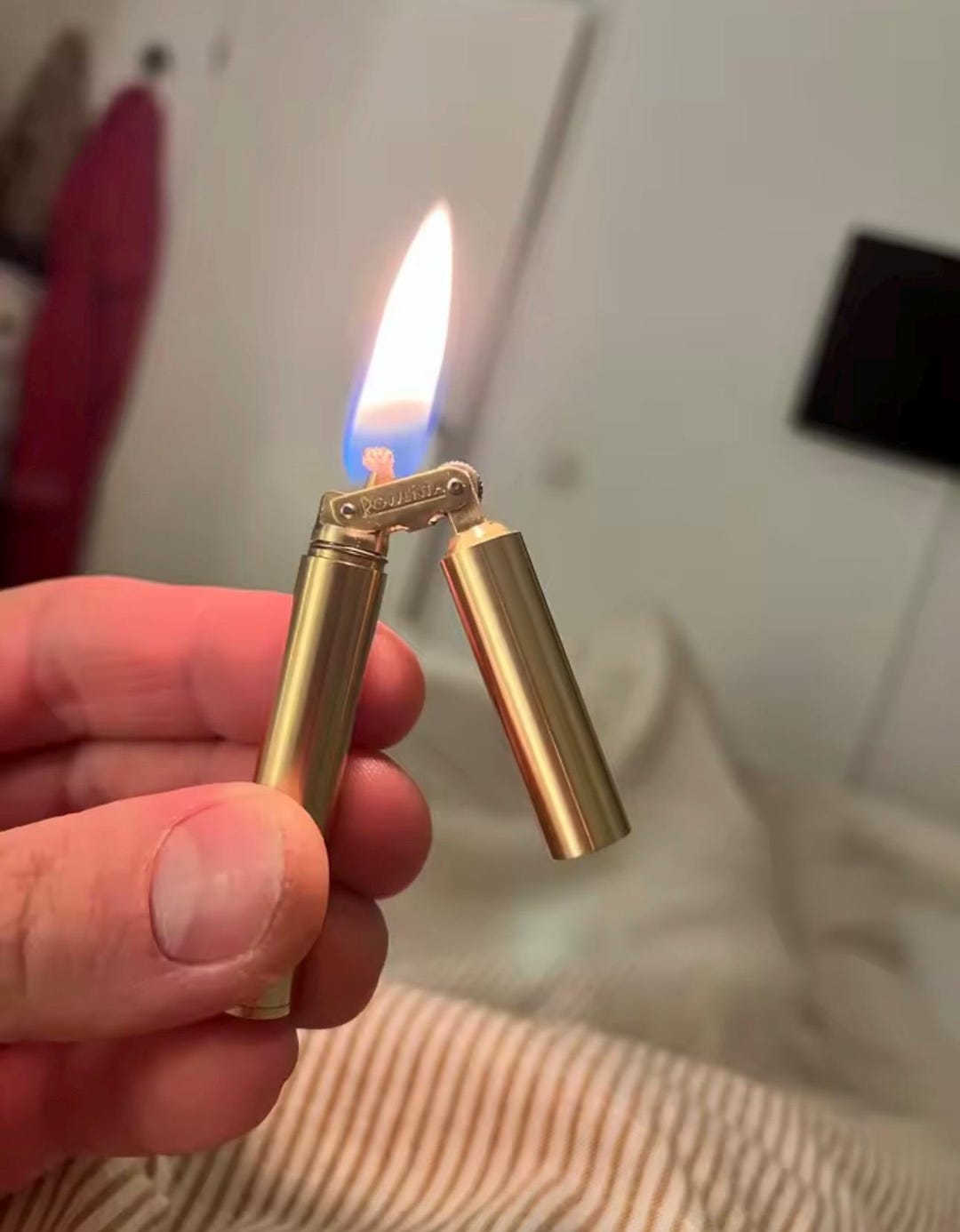 Good Luck Stick Nunchaku Brass Kerosene Lighter High-end Metal Smoke ...