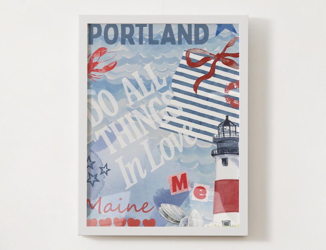 PORTLAND Collage Poster - Etsy