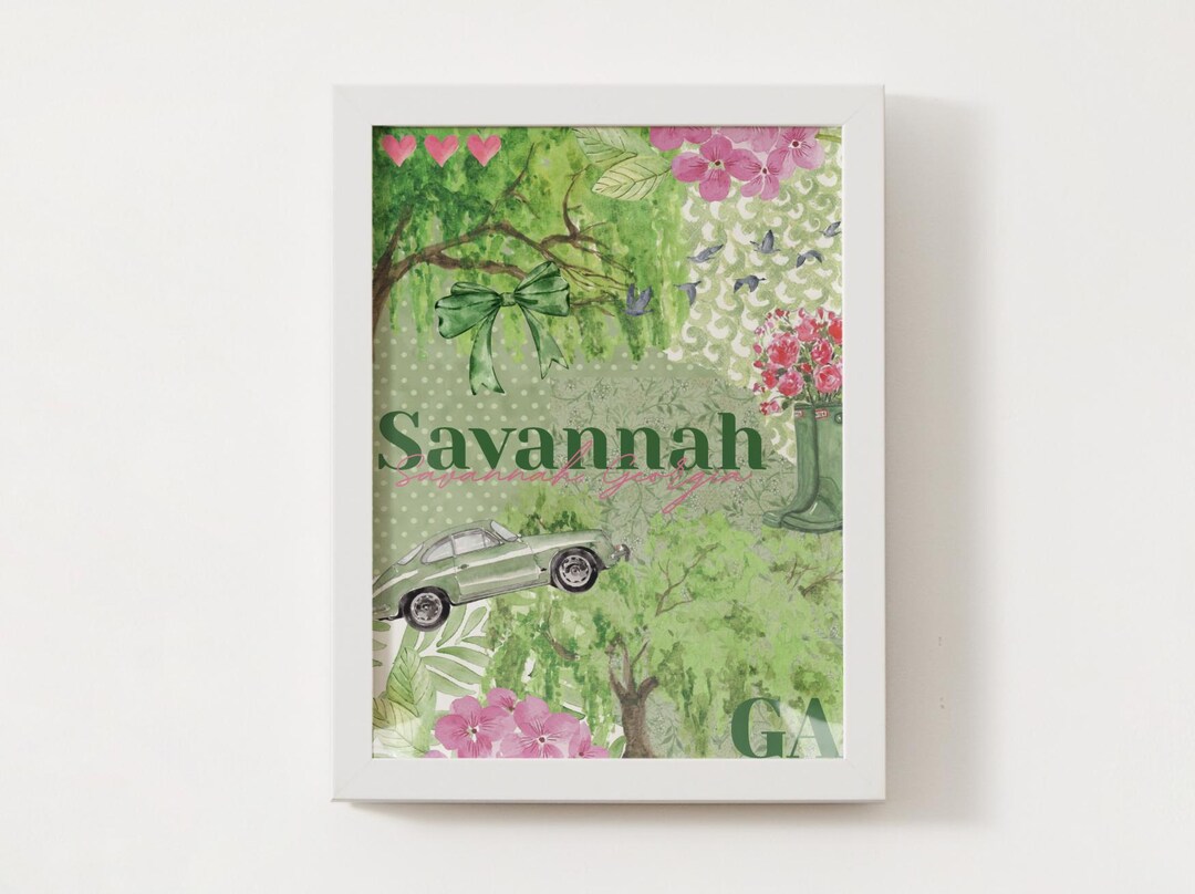 SAVANNAH Collage Poster - Etsy