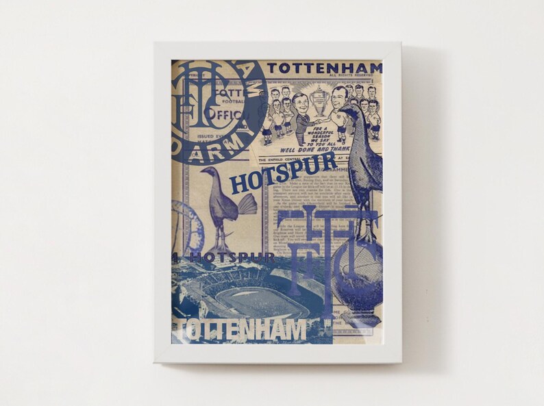 Tottenham Hotspur Collage Poster - Etsy