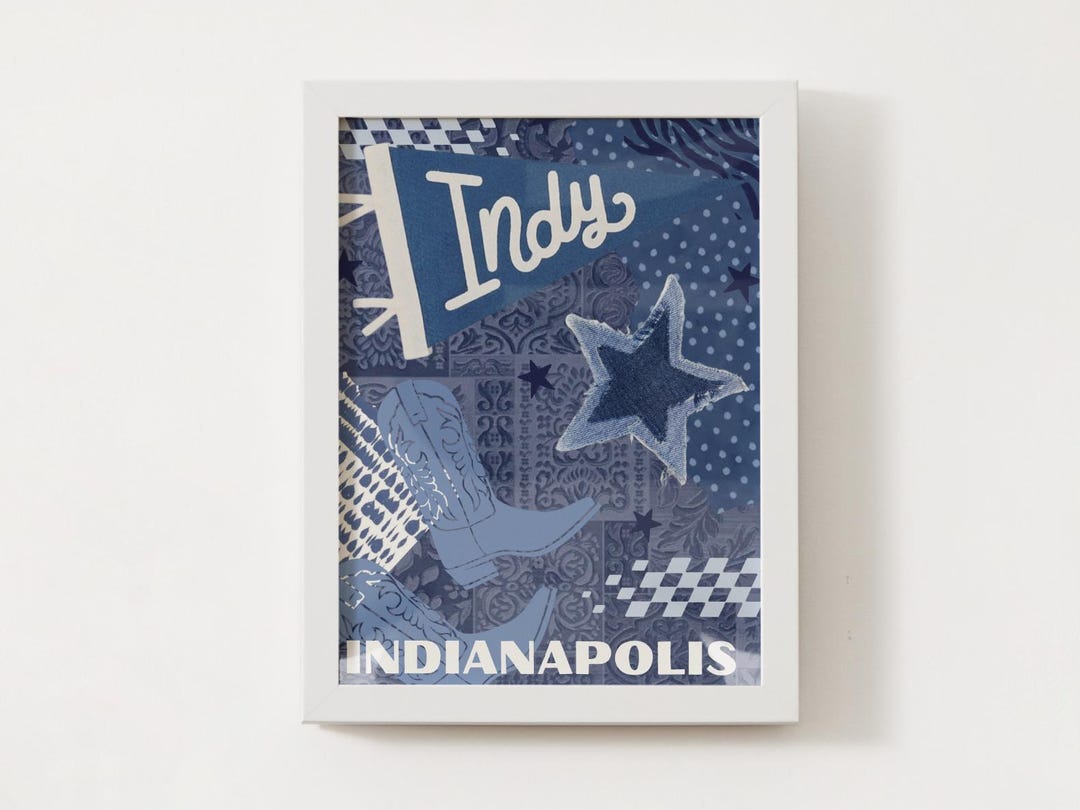 INDIANAPOLIS Collage Poster - Etsy
