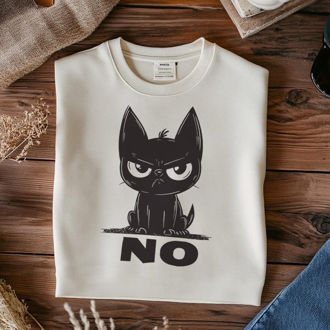 Grumpy Cat Says No Cat Svg Png Cut, Cricut, Cat Svg T-shirt Sublimation ...