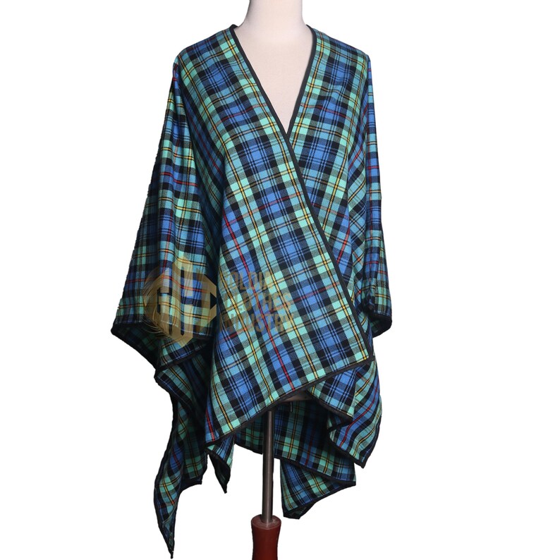 Women’s Scottish Tartan Cape Shawl – 16oz Acrylic Wool | 70” X 54” - Etsy