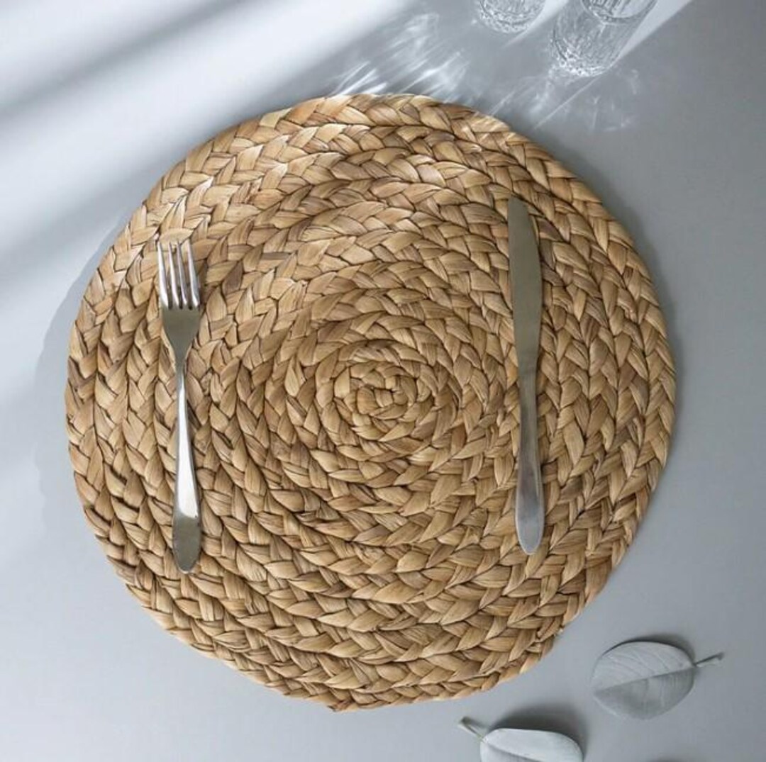 Round Placemats, Placemat, Seagrass Placemats, Gift for Her, Set of 4 ...