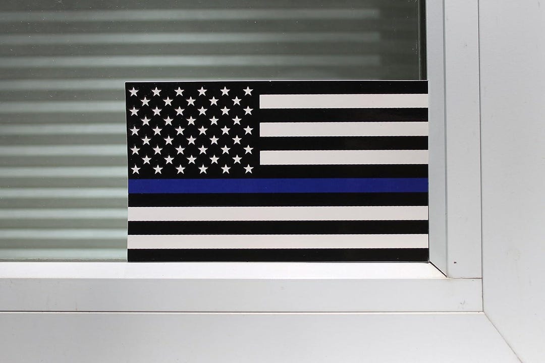 3 Inch Thin Blue Line American Flag Support Police Vinyl Sticker Decal ...