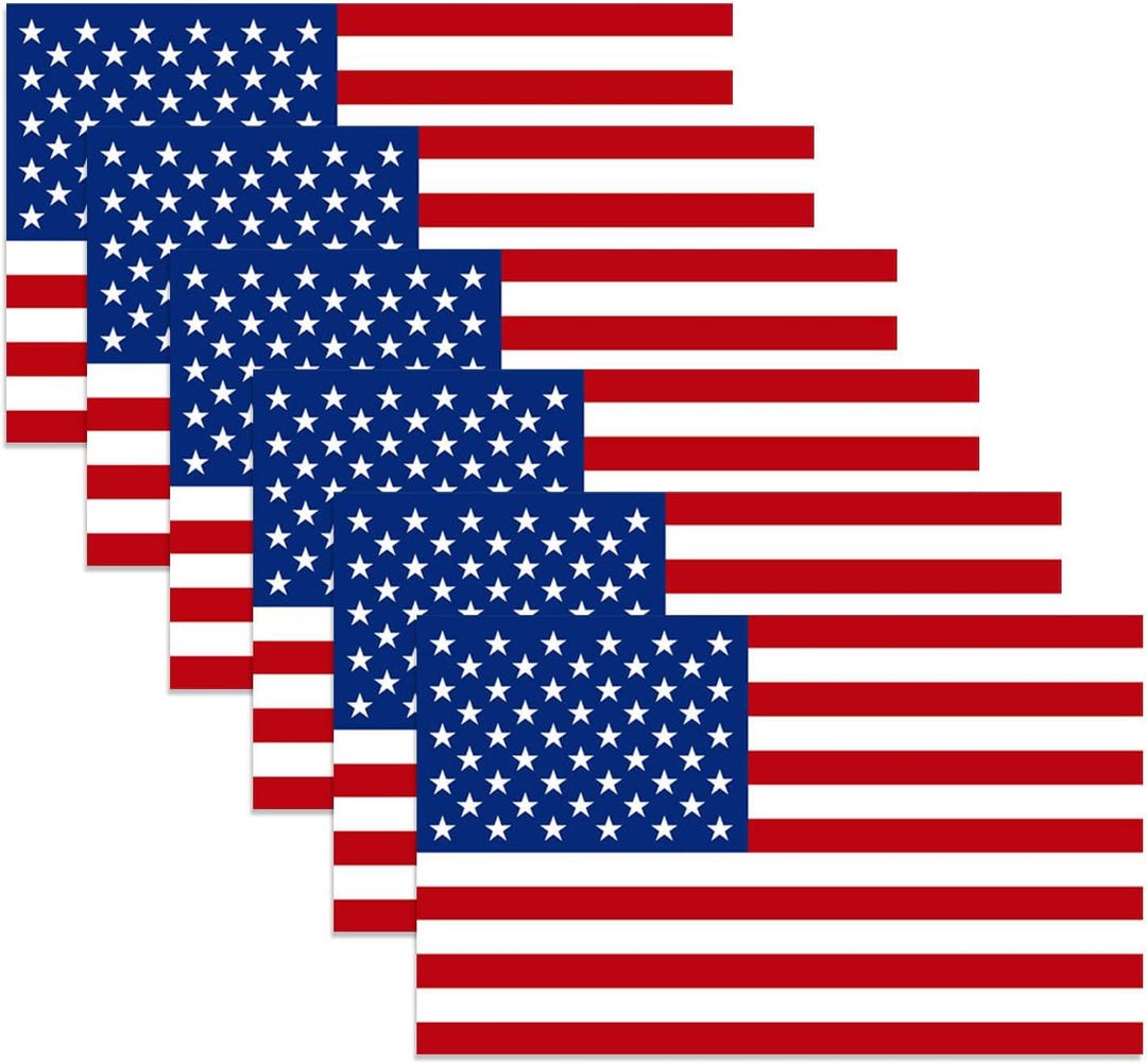 6 Pcs American Flag Car Decal Decorations, American Flag Stickers (5 X ...