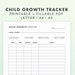 Fillable Child Growth Tracker, Baby, Toddlers and Big Kids Development ...