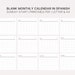 Blank Monthly Calendar in Spanish, Monthly Planner in Spanish ...