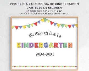 First Day of Preschool Sign in Spanish Printable, Non-editable Back to ...