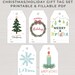 Set of Printable Christmas Gift Tags, DIY Custom Holiday and Christmas ...