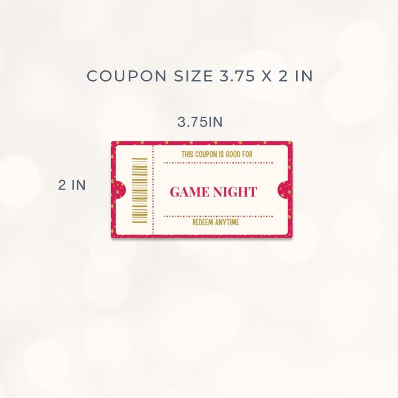 Printable Christmas Coupons, Editable Coupon Book Template ...