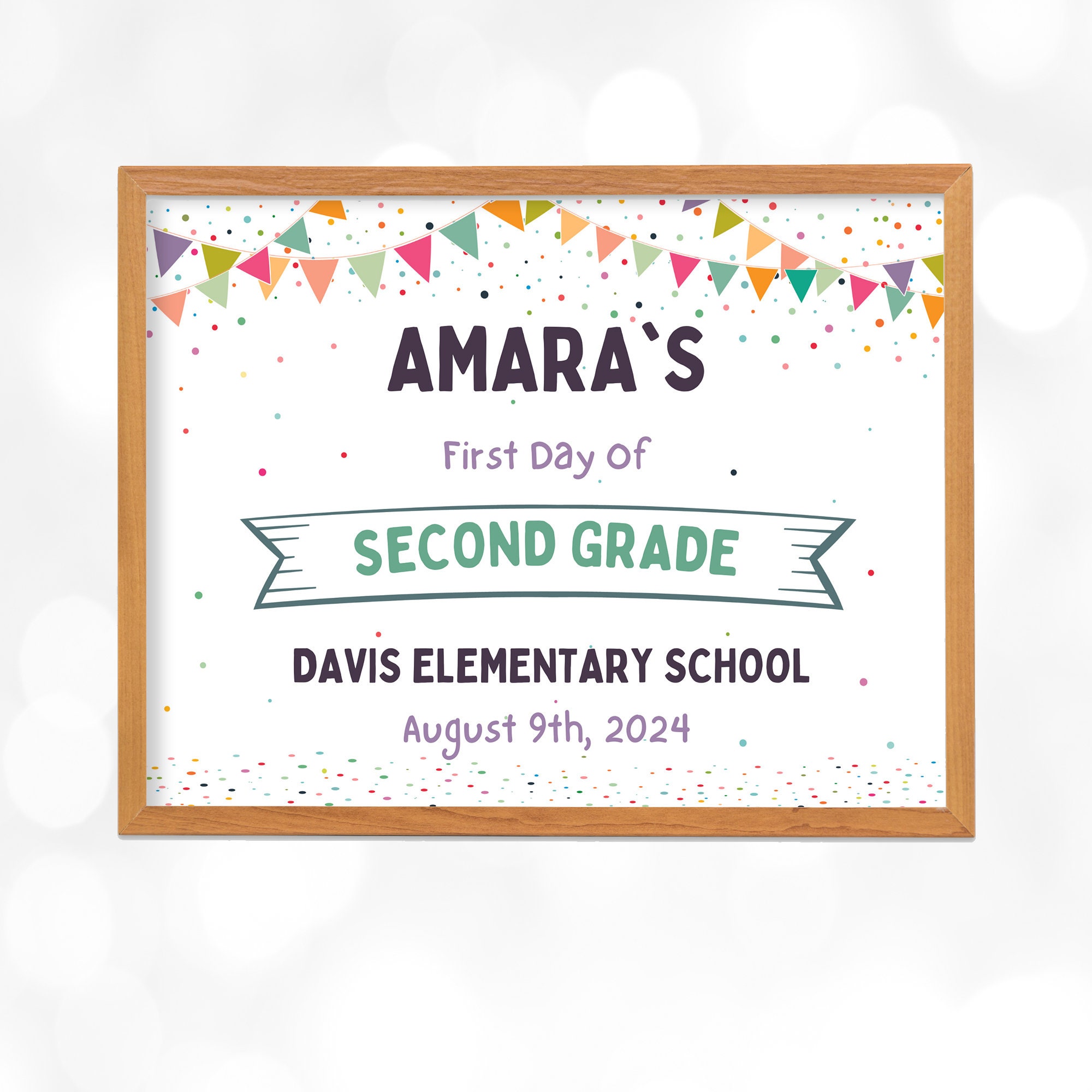 Editable Back to School Sign, Elementary School Flyer, Reusable First ...