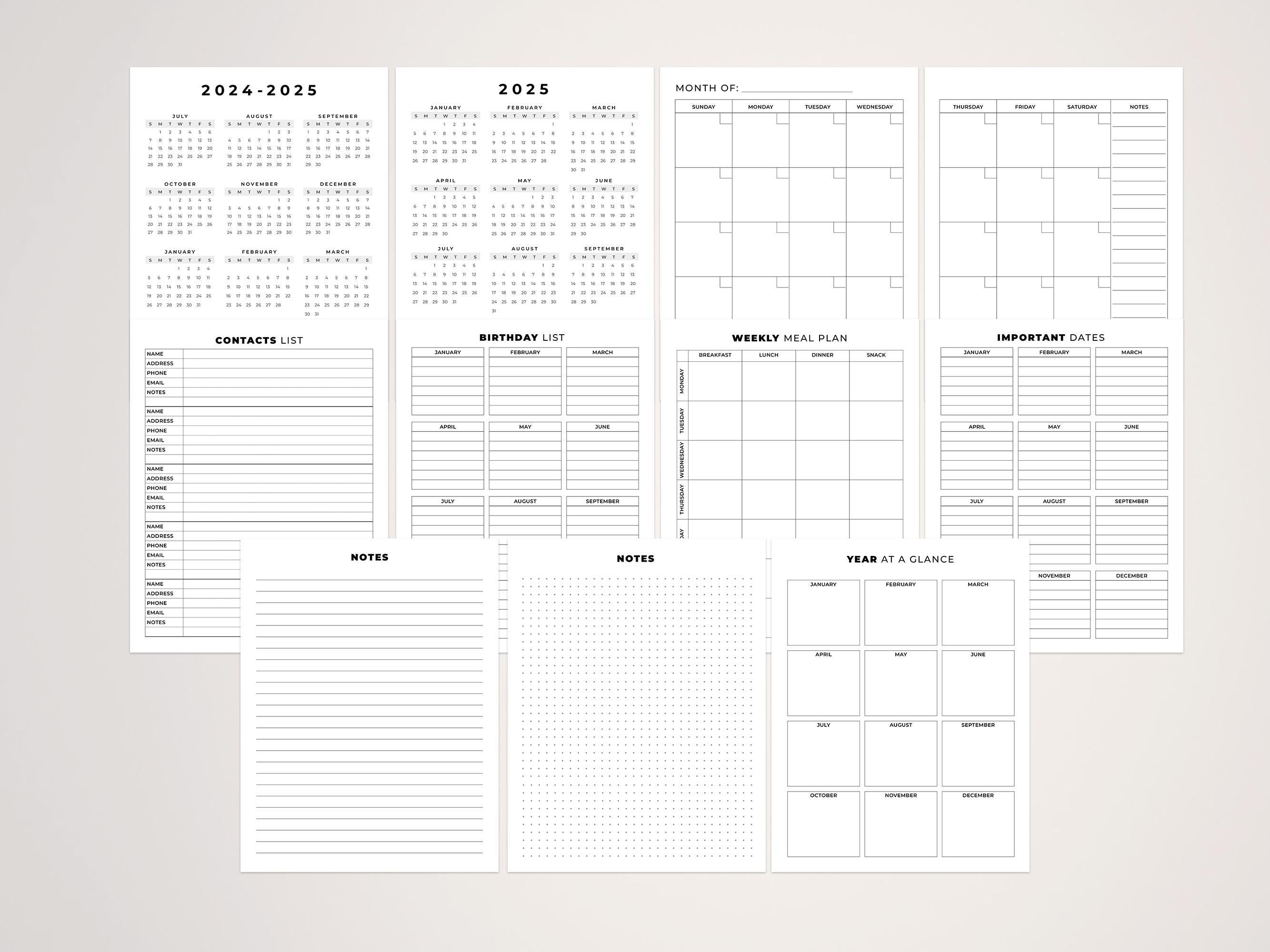 Homeschool Planner Printable, Lessons Planner Pages for Homeschooling ...