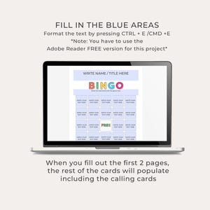25 Fillable Bingo Cards, Type Your Own Text Bingo Card Template ...