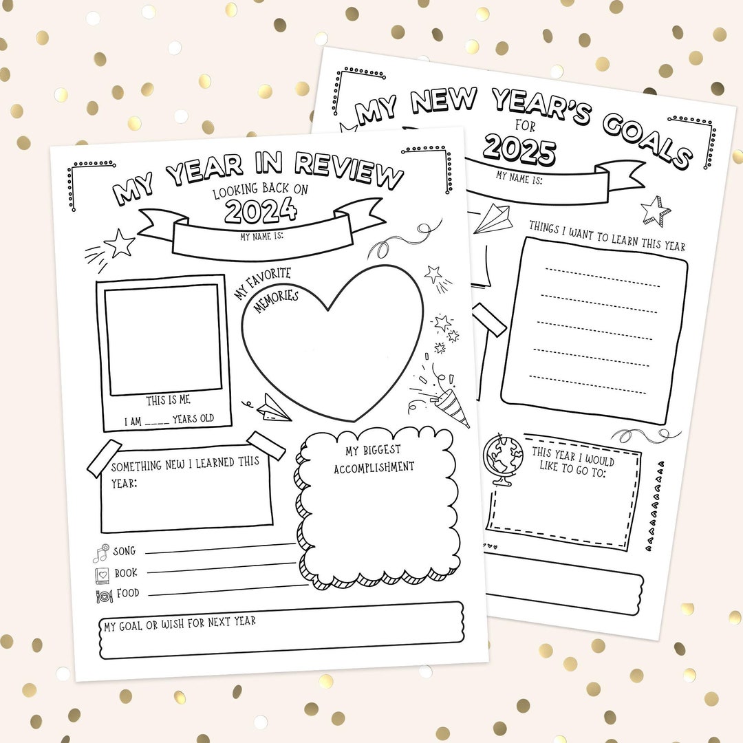 2026 New Year's Goals Activity Page: Kids Printable Journal (PDF) - Etsy