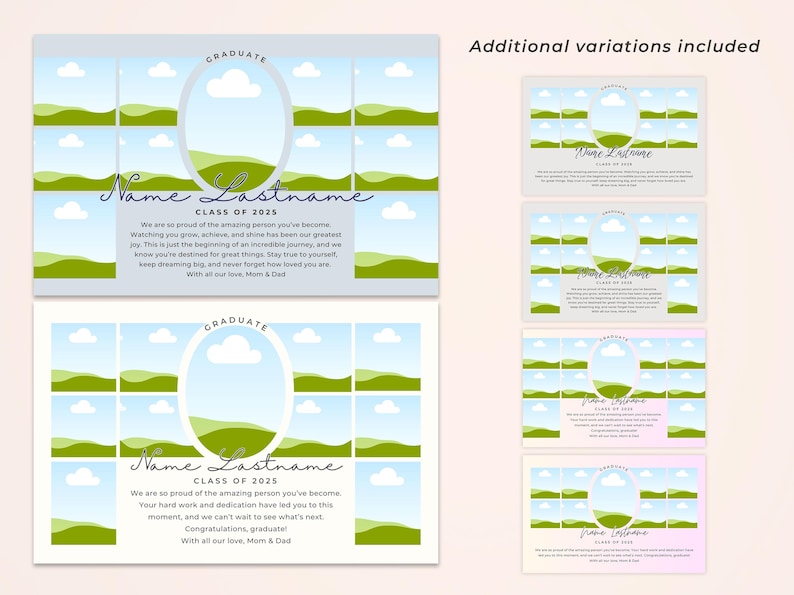 Half Page Yearbook Ad Template, High School Senior Ad for Girls and ...