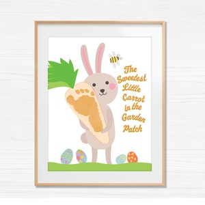 Easter Bunny Handprint Footprint Art, Happy Easter Baby and Toddler ...