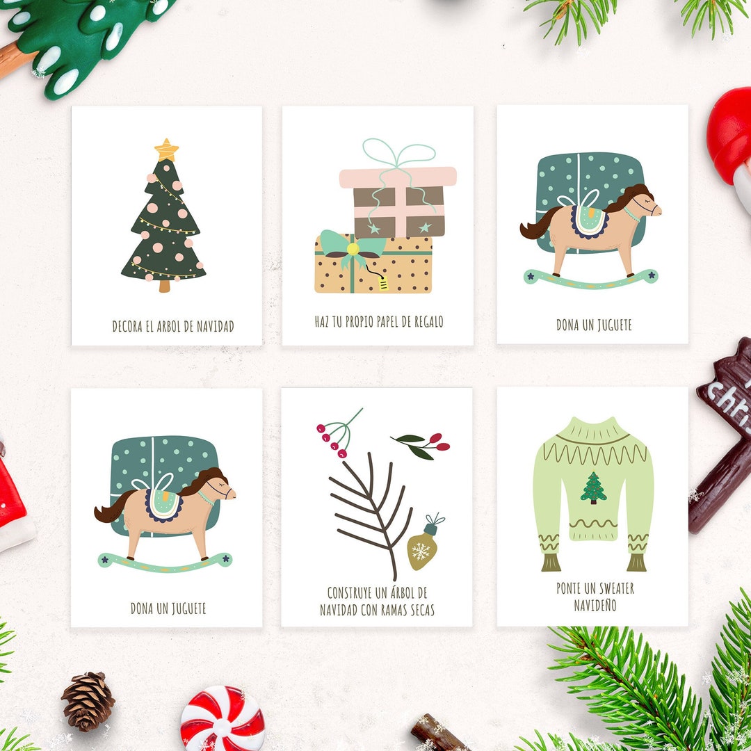 30 Tarjetas De Actividades Para Adviento, Tarjetas De Adviento ...