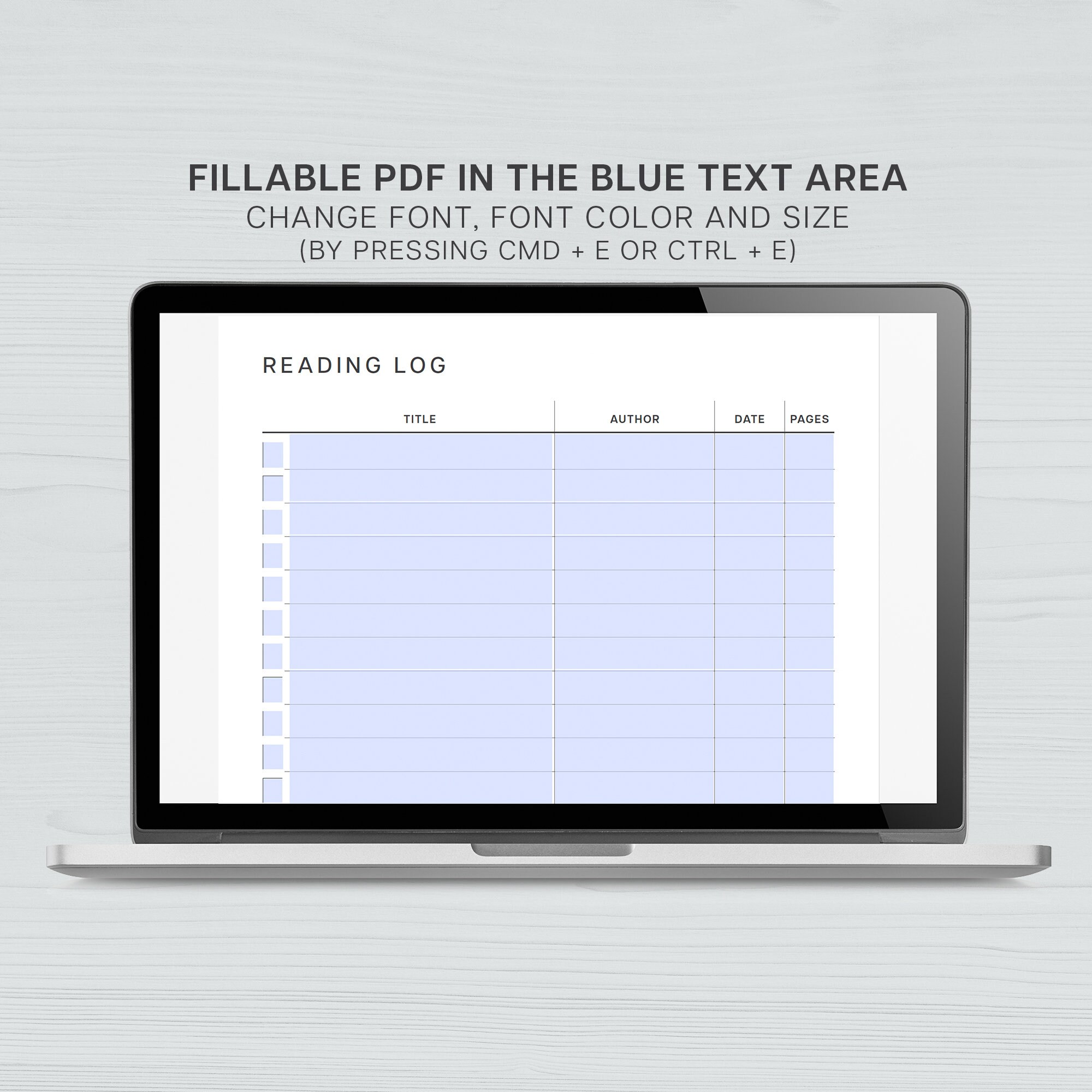 Printable Reading Log, Reading Planner PDF, Digital Reading Log ...
