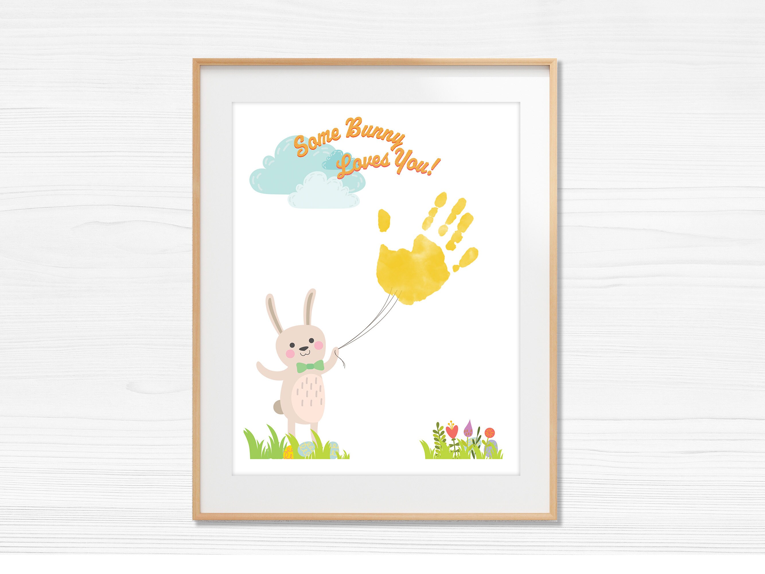 Easter Bunny Handprint Footprint Art, Happy Easter Baby and Toddler ...