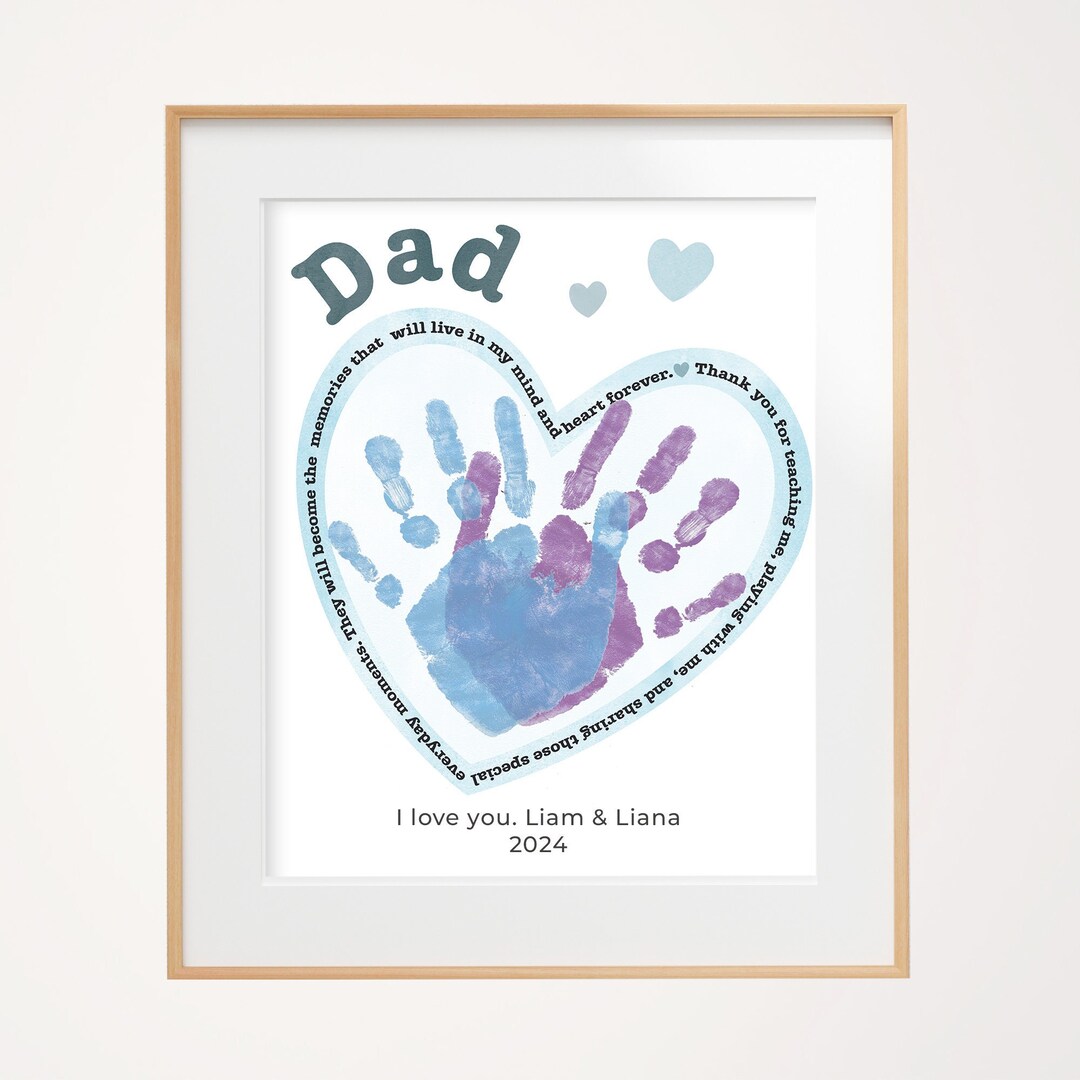 Father's Day Handprint Art, Dad Handprint Craft With Poem With DIY ...