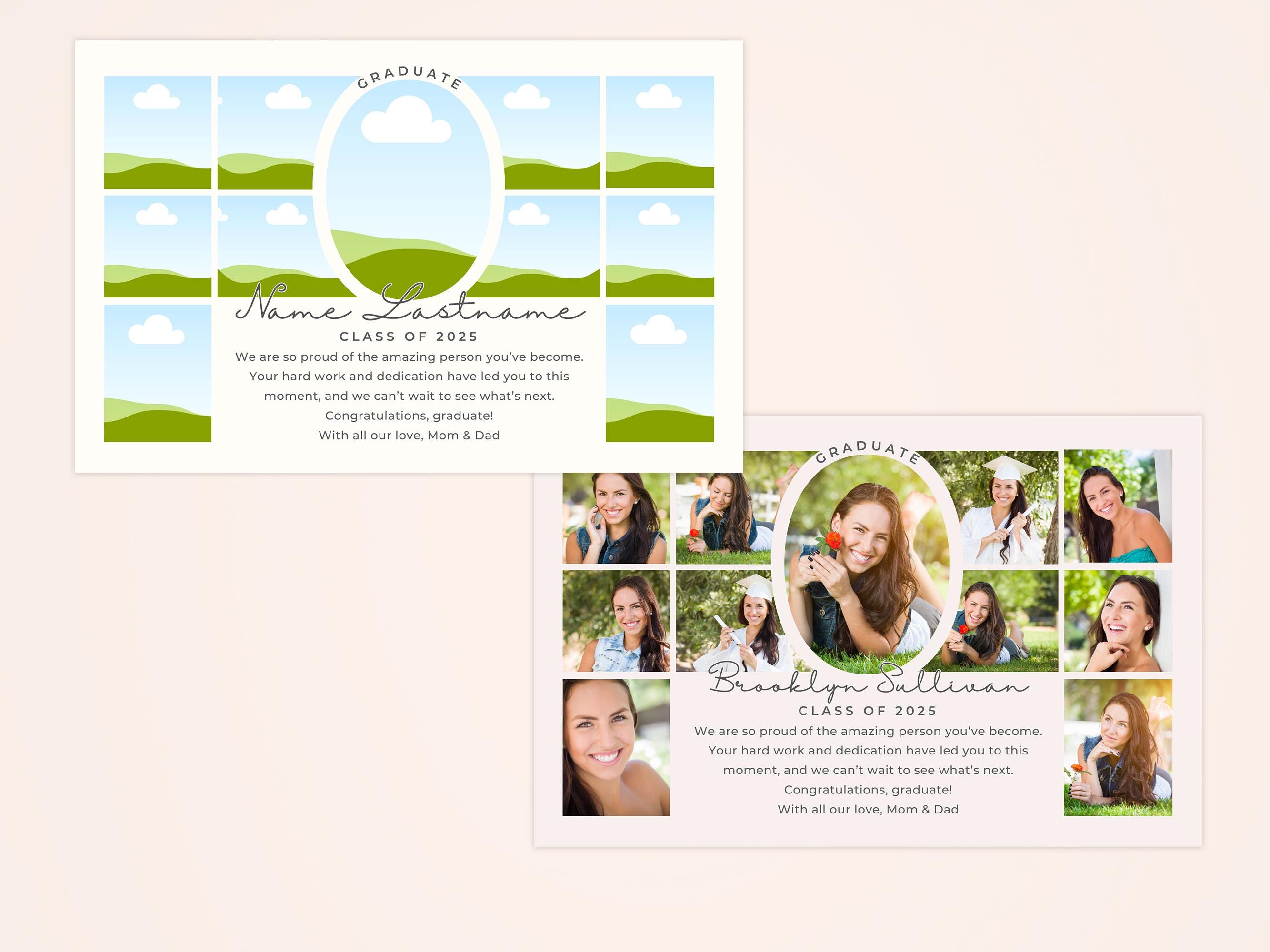 Half Page Yearbook Ad Template, High School Senior Ad for Girls and ...