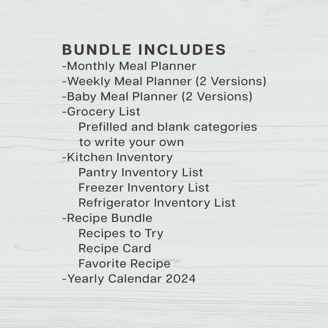 Meal Plan Template Bundle, Recipe Card, Grocery List, Weekly Meal Plan ...