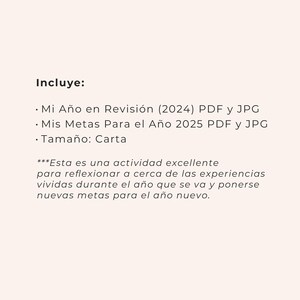 2025 New Years Goals Activity Pages for Kids in Spanish, Year in Review ...