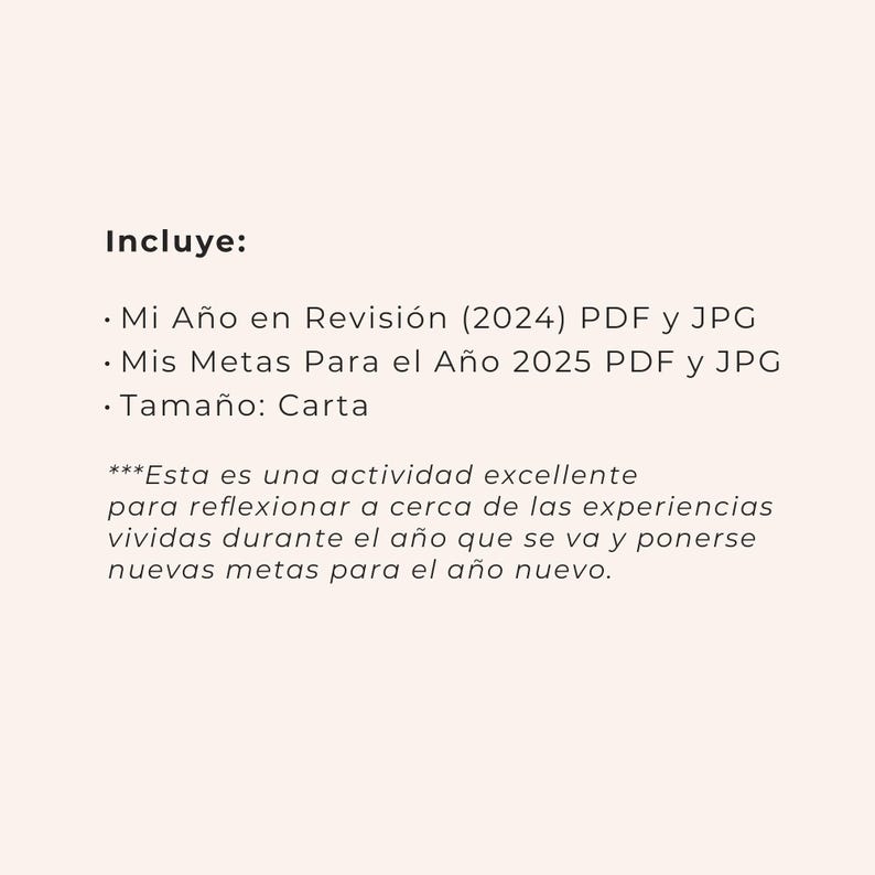 2025 New Years Goals Activity Pages for Kids in Spanish, Year in Review ...