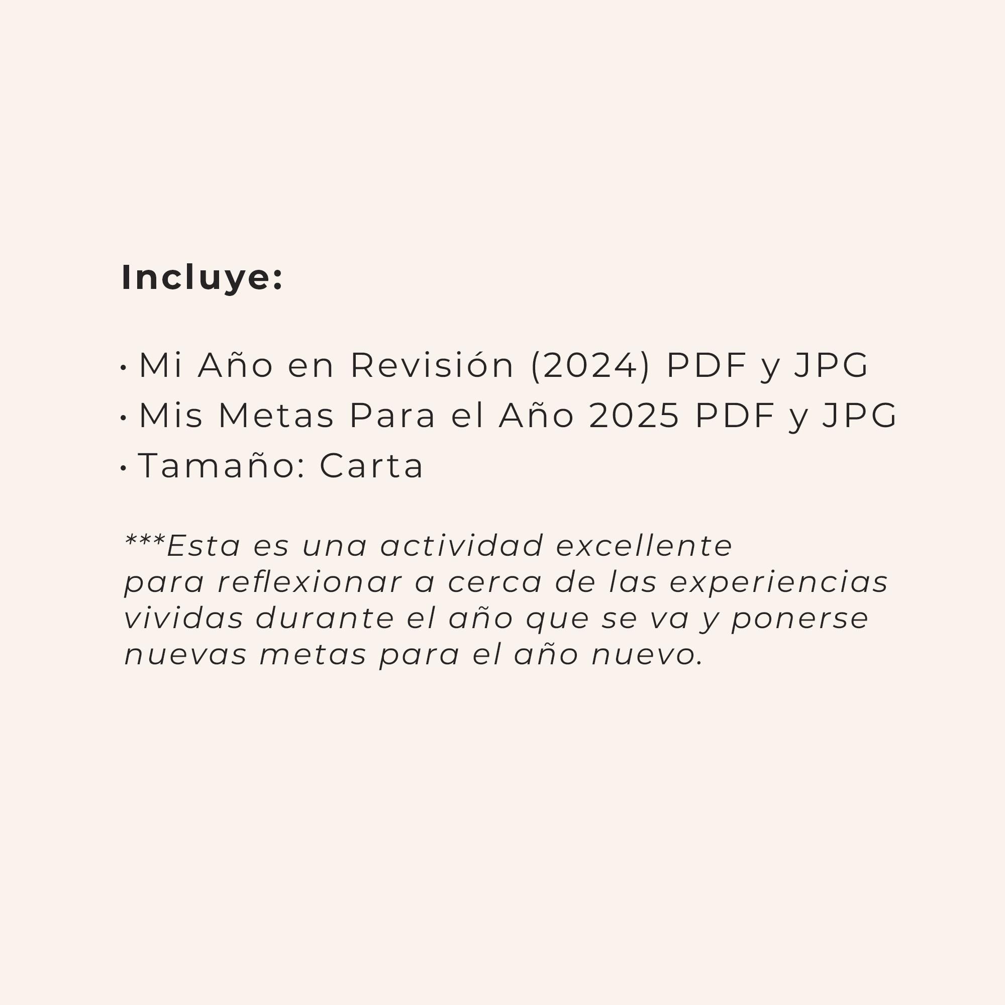 2025 New Years Goals Activity Pages for Kids in Spanish, Year in Review ...