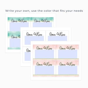 Open When Envelopes for College Students, Fillable Open When Envelope ...