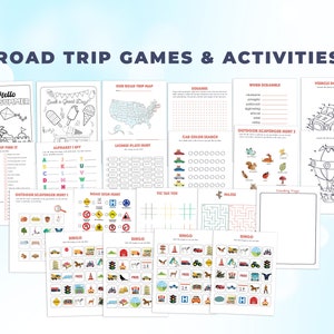 Printable Road Trip Activity Book for Kids, Family Road Trip Games ...
