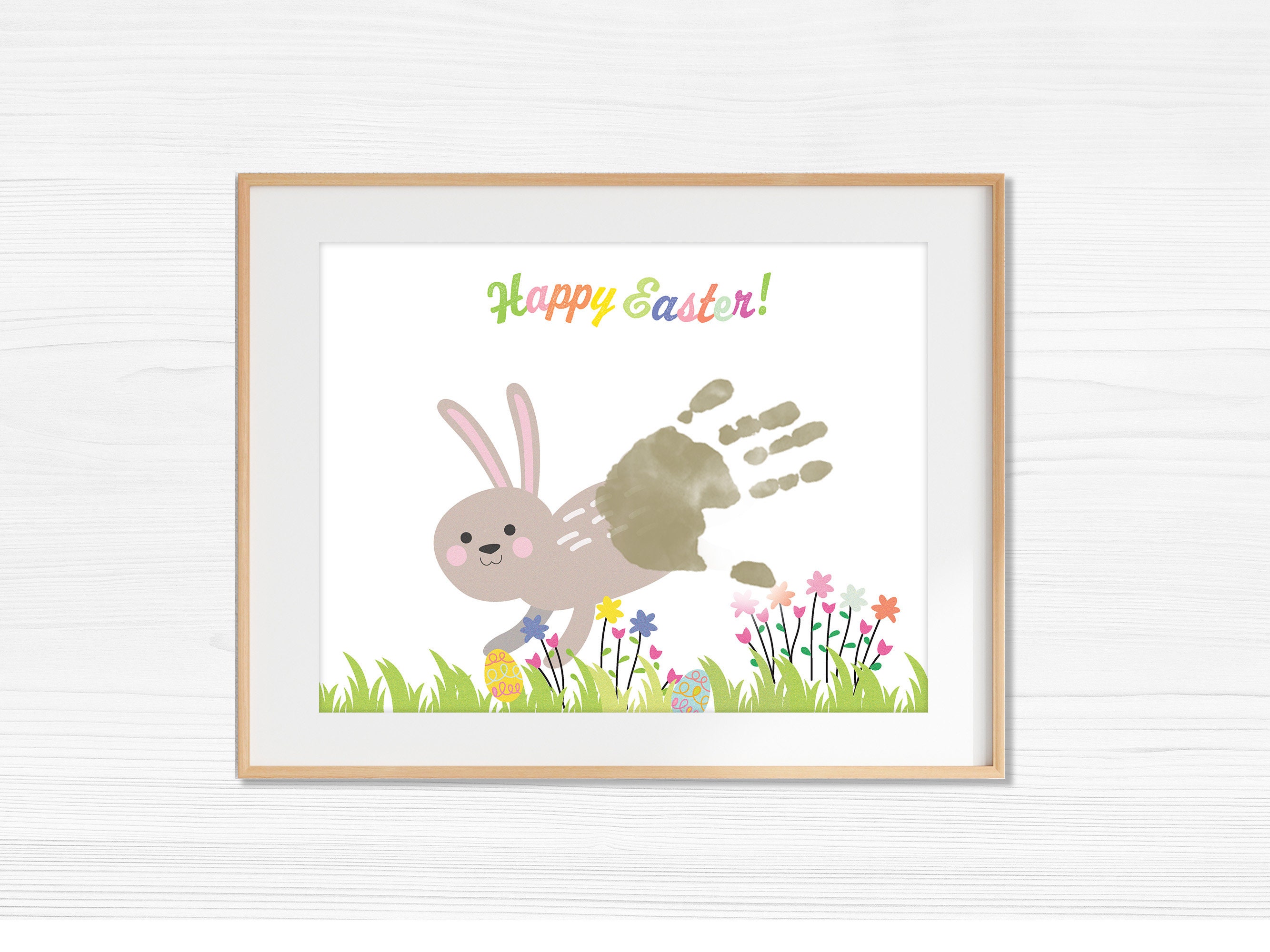 Easter Bunny Handprint Footprint Art, Happy Easter Baby and Toddler ...