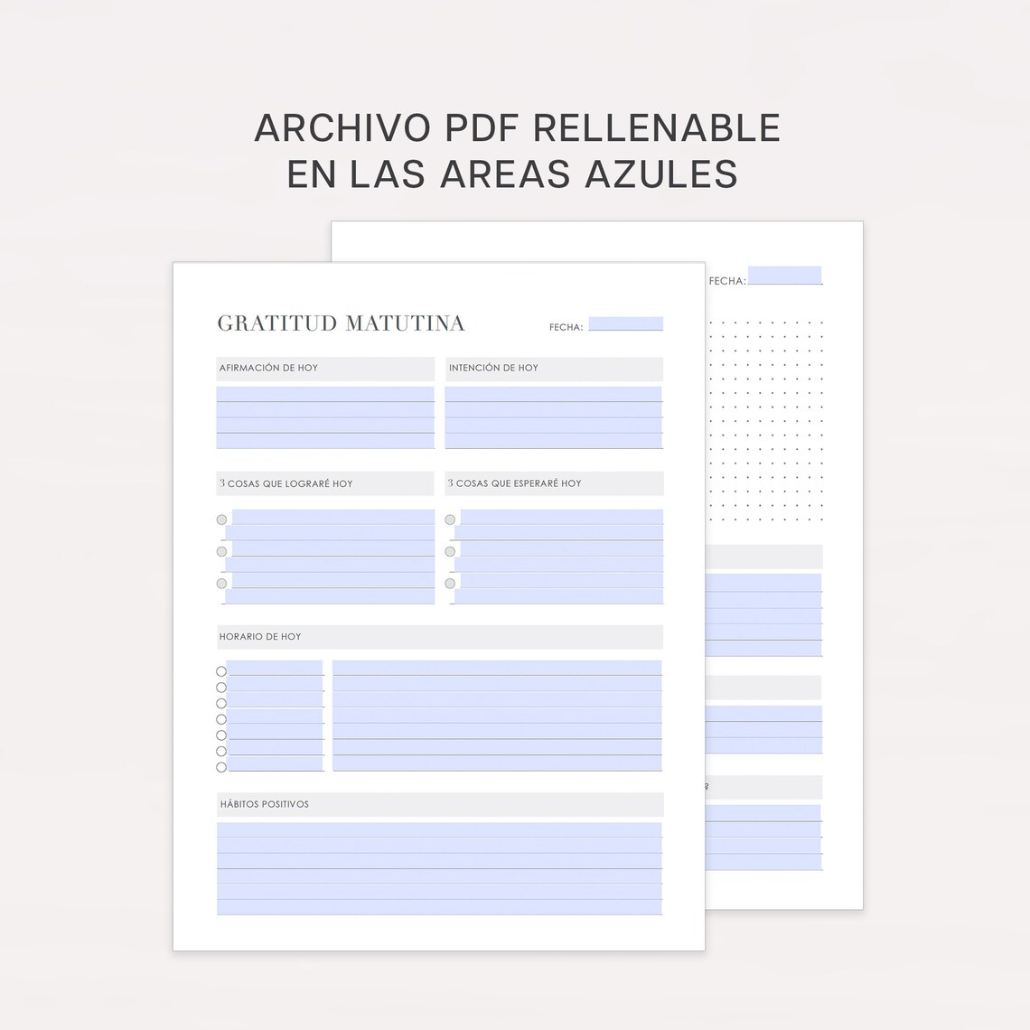 Morning and Evening Gratitude Journal in Spanish, Diario Matutino ...