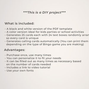 25 Fillable Bingo Cards, Type Your Own Text Bingo Card Template ...