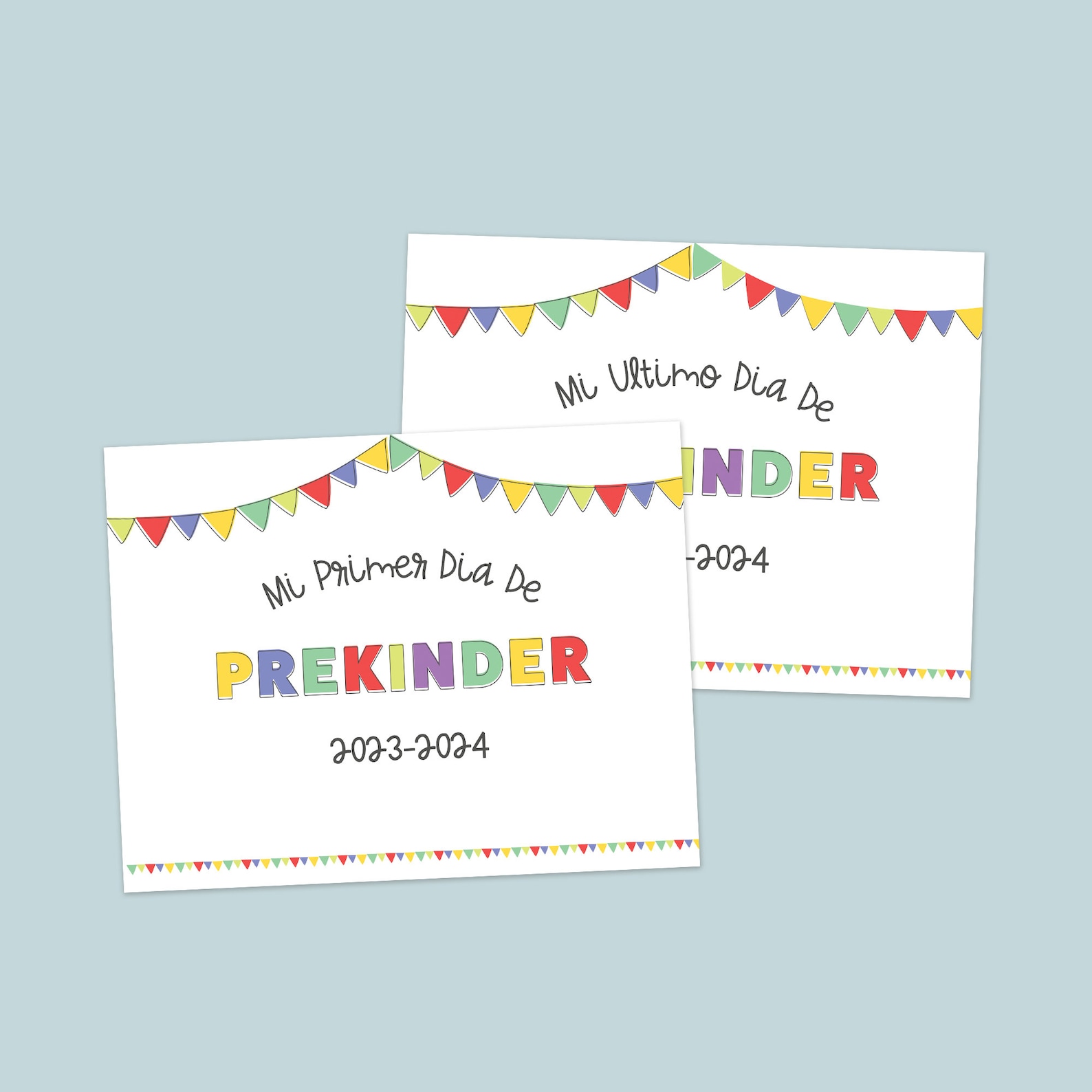 First Day of Pre-k Printable School Sign in Spanish - Etsy
