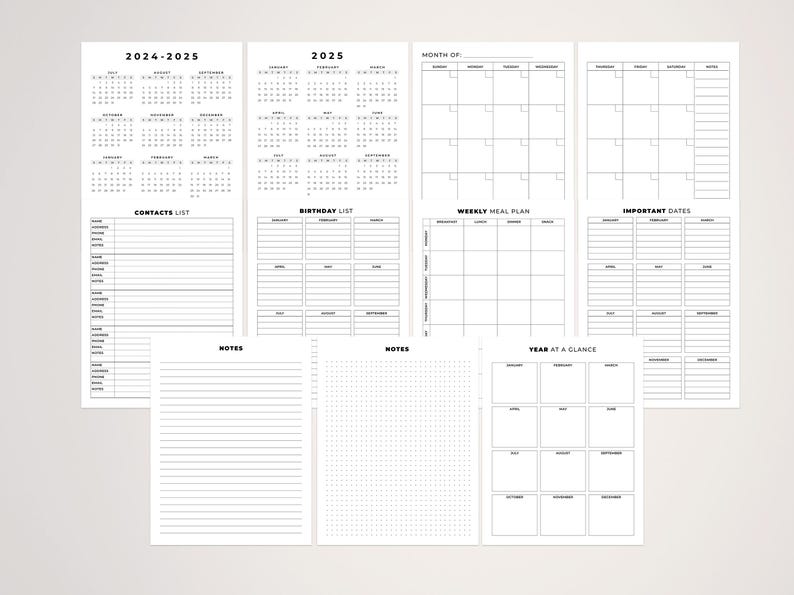 Homeschool Planner Printable, Lessons Planner Pages for Homeschooling ...