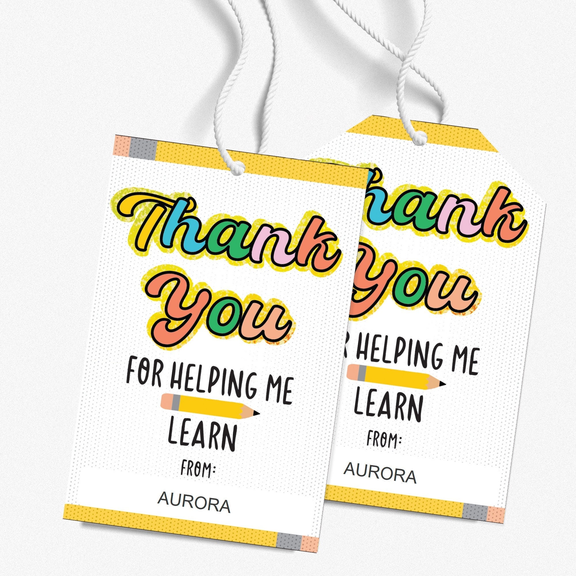 Printable Teacher Appreciation Gift Tag: Fillable Thank You Card ...
