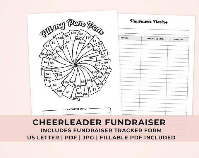 Printable Cheer Fundraiser, Fill My Pom-pom Fundraiser Flyer and Form ...