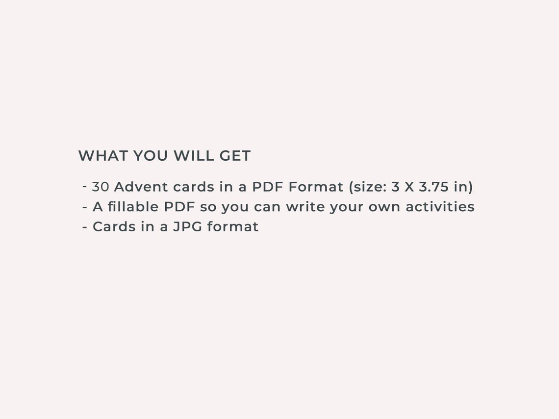 30 Christmas Advent Calendar Activity Cards for Kids, Printable Advent ...